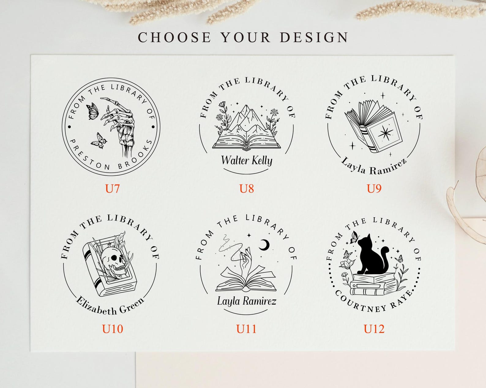 Book Stamp Personalized/custom Book Embosser/self Inking Stamp/ex Libris Book Stamp Embosser ...