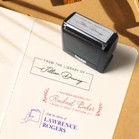 Library Stamp - Etsy
