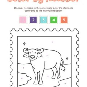 Color by Number for Kids - Etsy