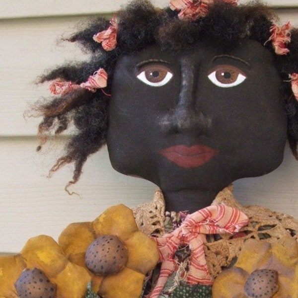 Primitive Doll Pattern, Black Folkart, Sewing Doll Pattern, Prim Doll ...