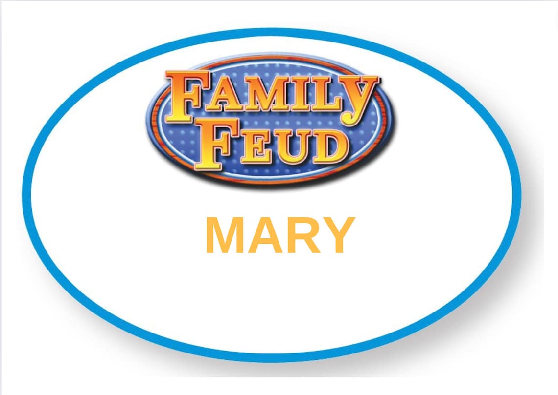 Family Feud Door Dec | Digital Download | Edit | Print | Party Favor ...