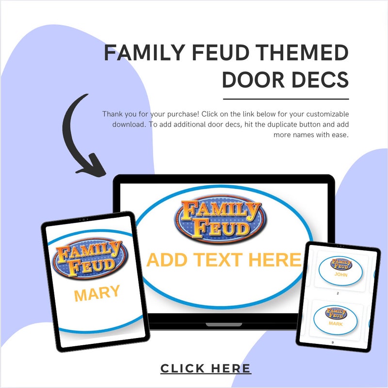 Family Feud Board Signs - Etsy