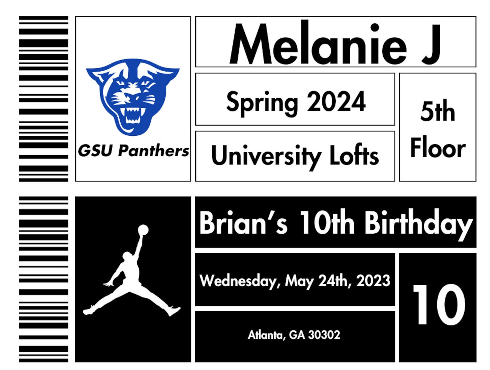 Custom Nike Shoe Box Label Door Decorations | Printable Name Tags for ...