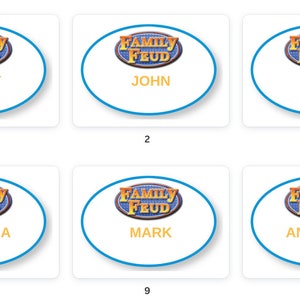 Family Feud Door Dec | Digital Download | Edit | Print | Party Favor ...