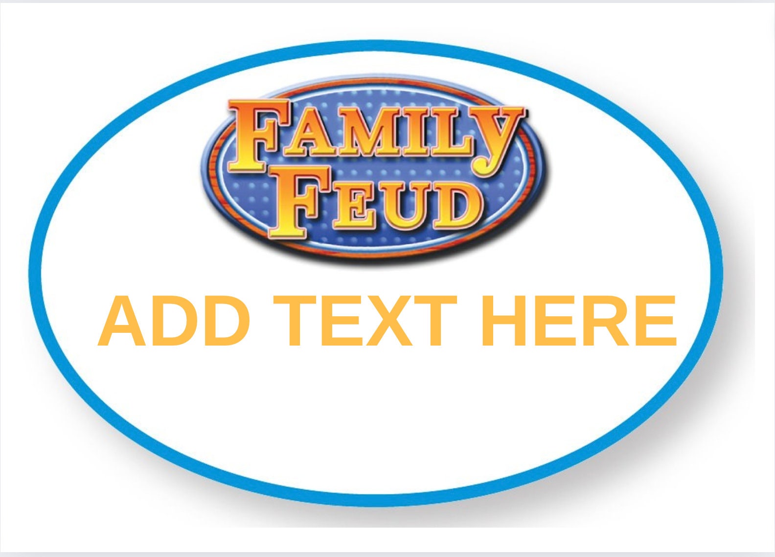 Family Feud Door Dec | Digital Download | Edit | Print | Party Favor ...