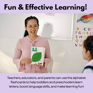 Alphabet Flash Cards Visual Illustrations Letter Toddlers Preschool ...
