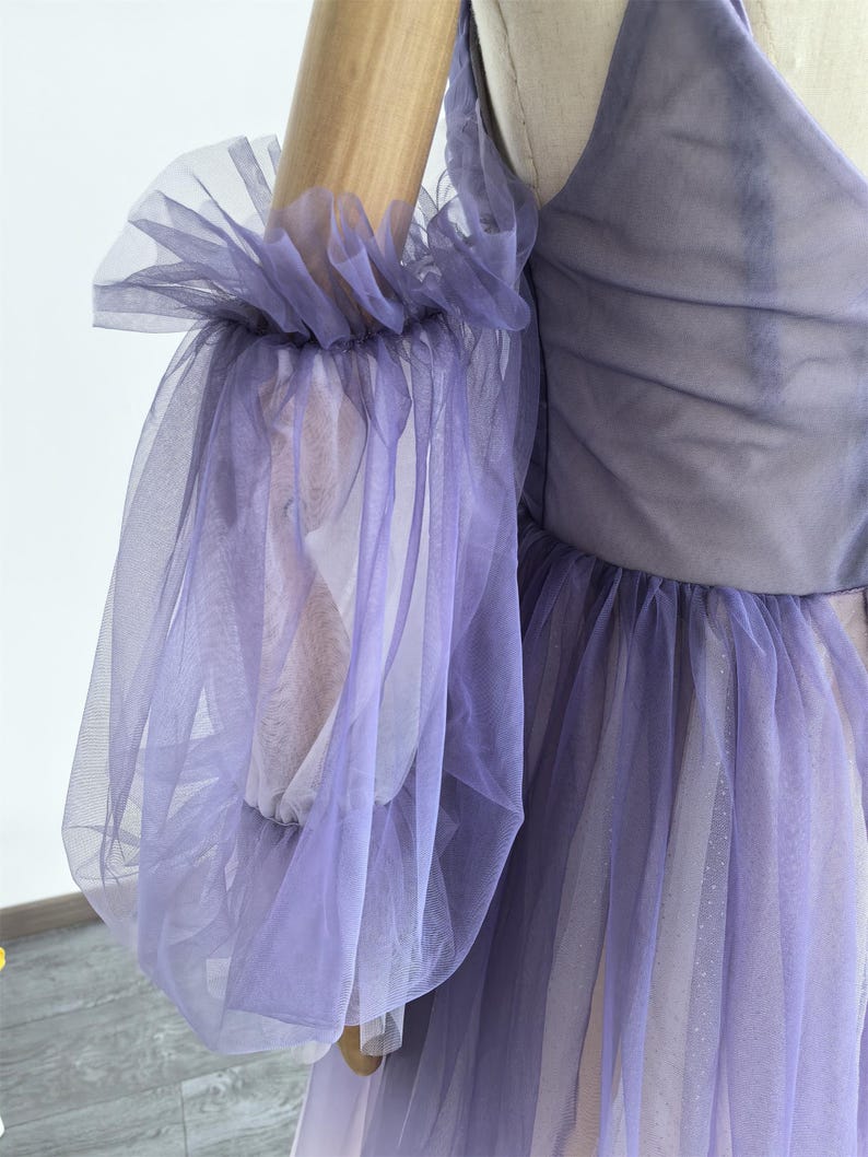 Dreamy Violet Gradient Prom Dress, Fairy Purple Off-shoulder Evening ...