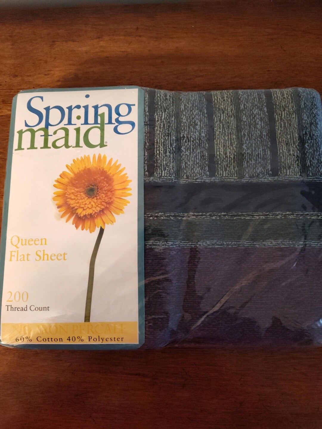 Vintage Springmaid Queen Flat Sheet 200 Count Cotton Blend Made in USA ...