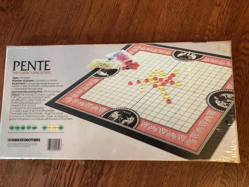 Vintage 1984 Pente Board Game the Classic Game of Skill Parker Brothers ...