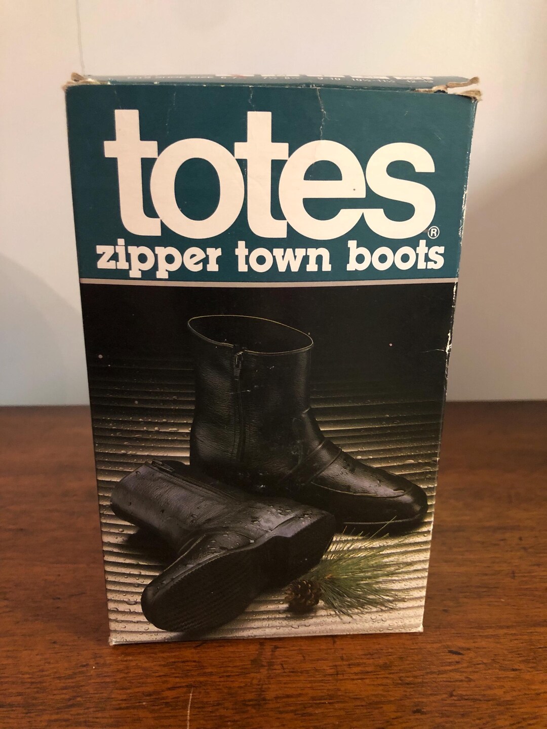 Vintage Men Totes Zipper Town Boots Rubber Size S 6-7.5 Made in USA - Etsy