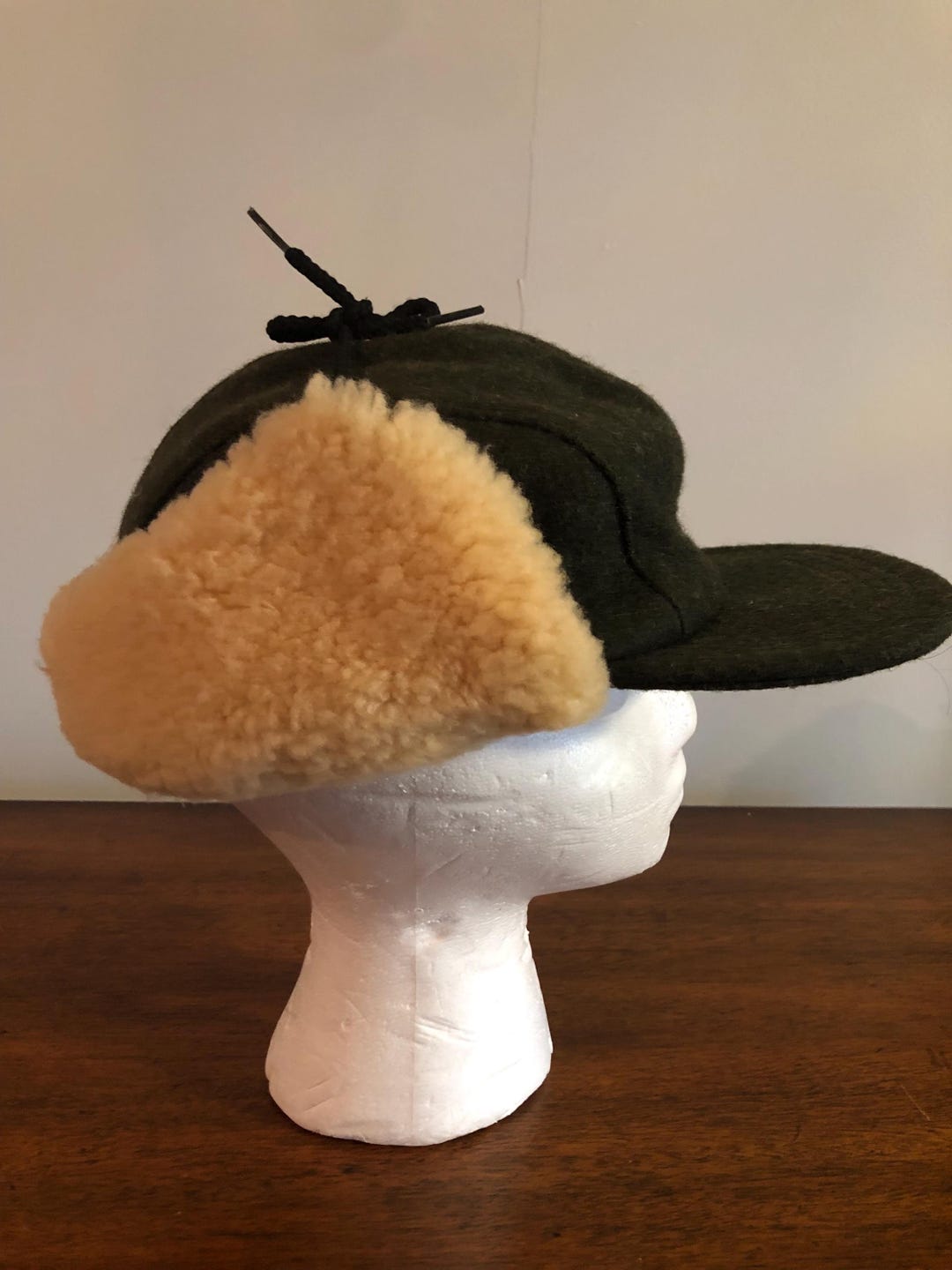 Vintage Filson Garment 100% Virgin Wool Shearling Trapper Hunting Hat ...