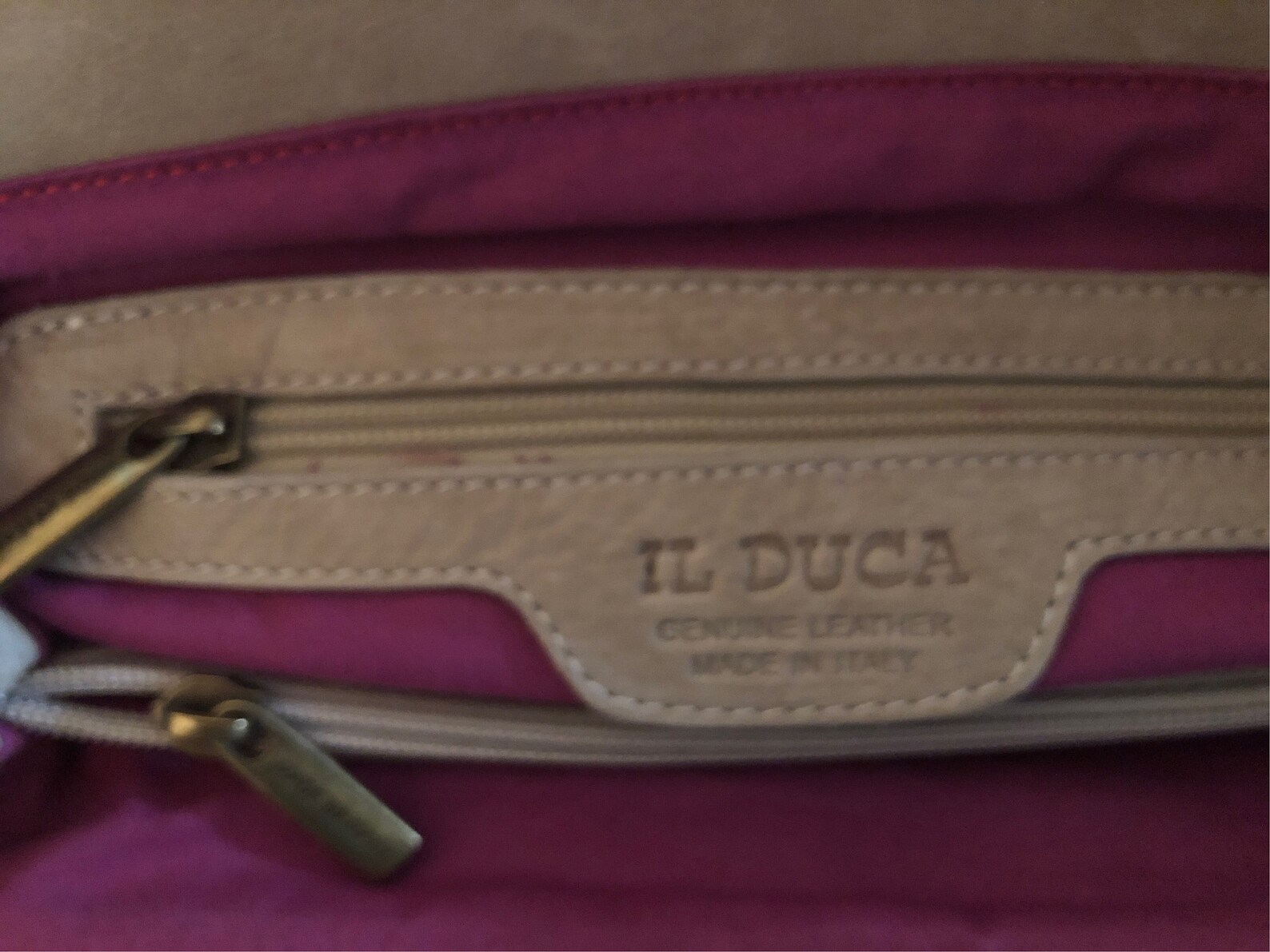 IL DUCA Genuine Leather Shoulder/handbag Multi Stitch,shades of Tan ...