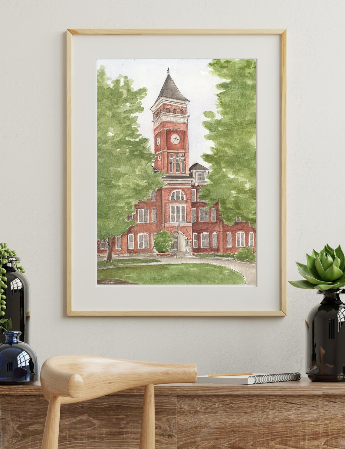 Tillman Hall Watercolor Print: Clemson University Wall Art - Etsy