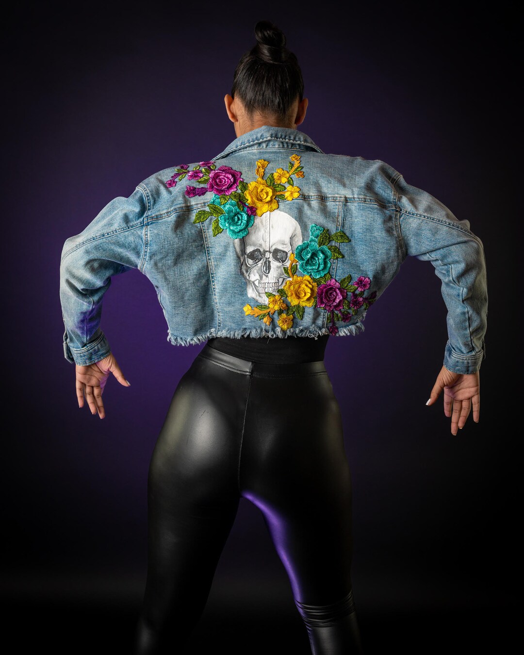 Skull Jean Jacket - Etsy