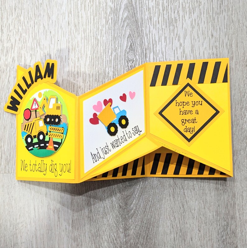 Customizable Construction Themed Greeting Card - Etsy