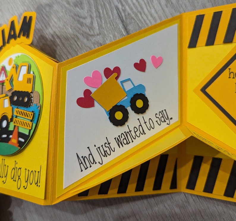 Customizable Construction Themed Greeting Card - Etsy