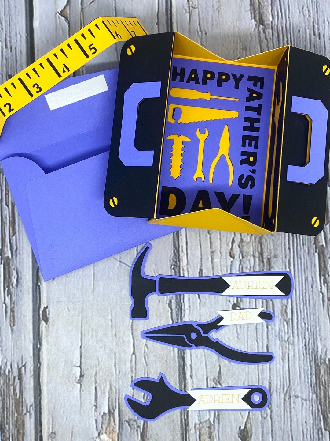 Customizable Toolbox Father's Day Card - Etsy