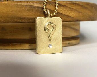 Tiny Question Mark Charm, Sterling Silver Question Mark Charm for ...