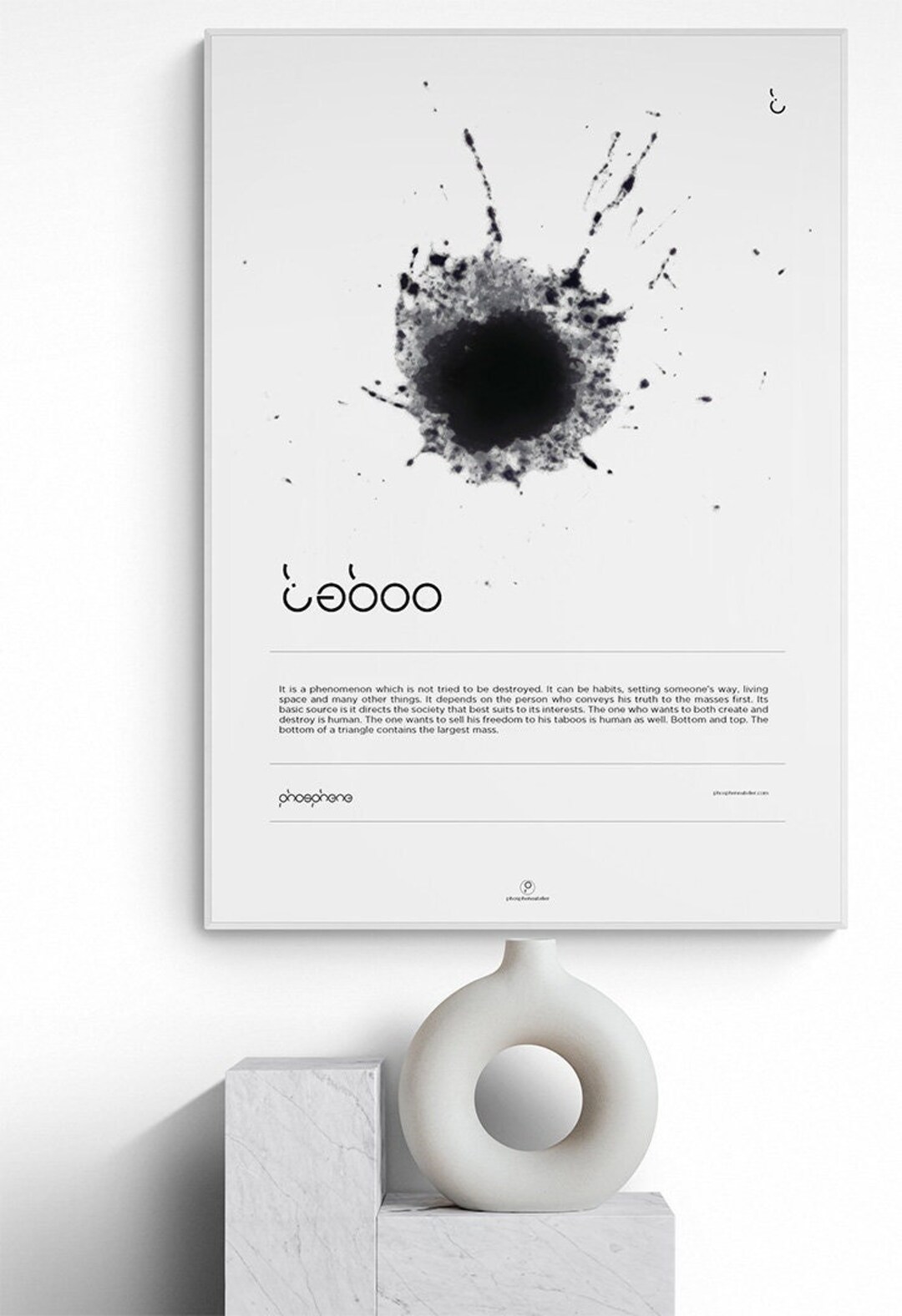 Taboo Wall Art , Poster Table, Modern, Minimalist, Home Decoration ...