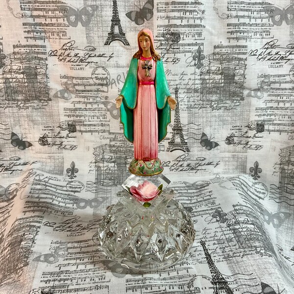 Virgin Mary Crystal Statue - Etsy