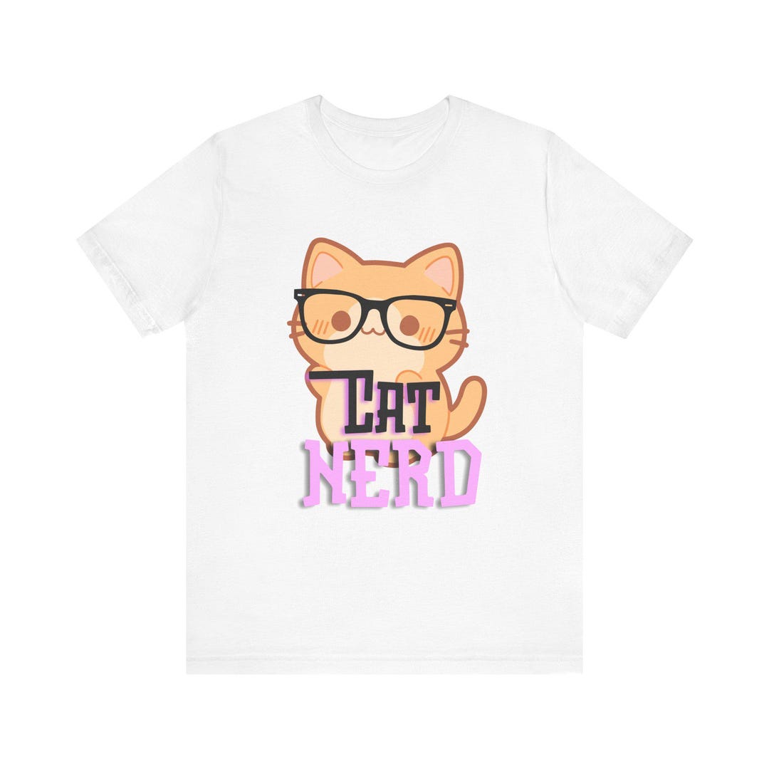 Cat Nerd Aesthetic, Cat Nerdcore Tee, Cat Nerd T-shirt, Gift for Cat ...