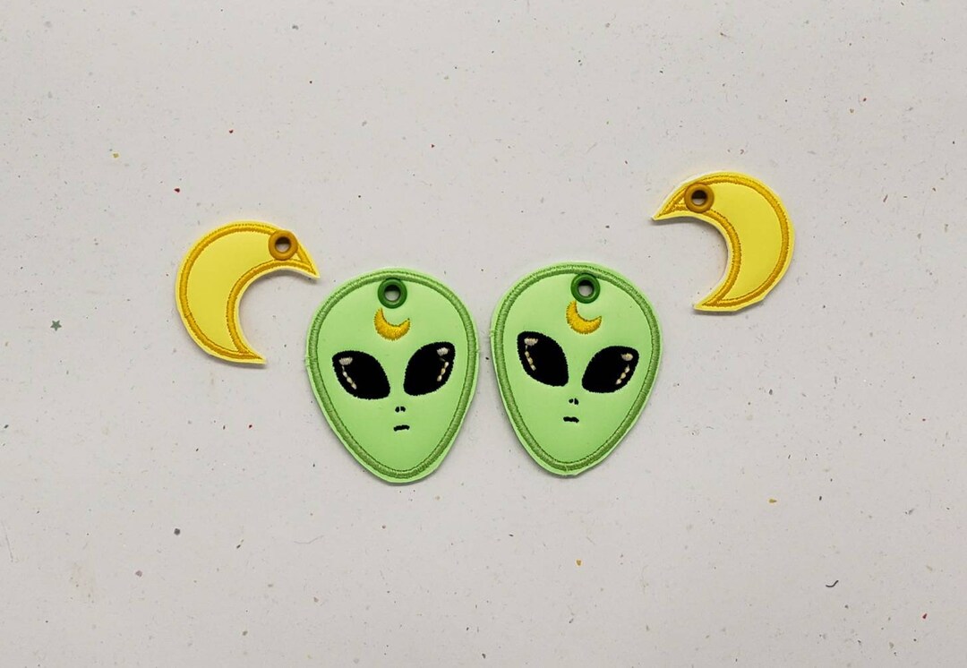 Alien Shoe Lace Charms Shoe Wings in Glow in the Fabric 5 - Etsy