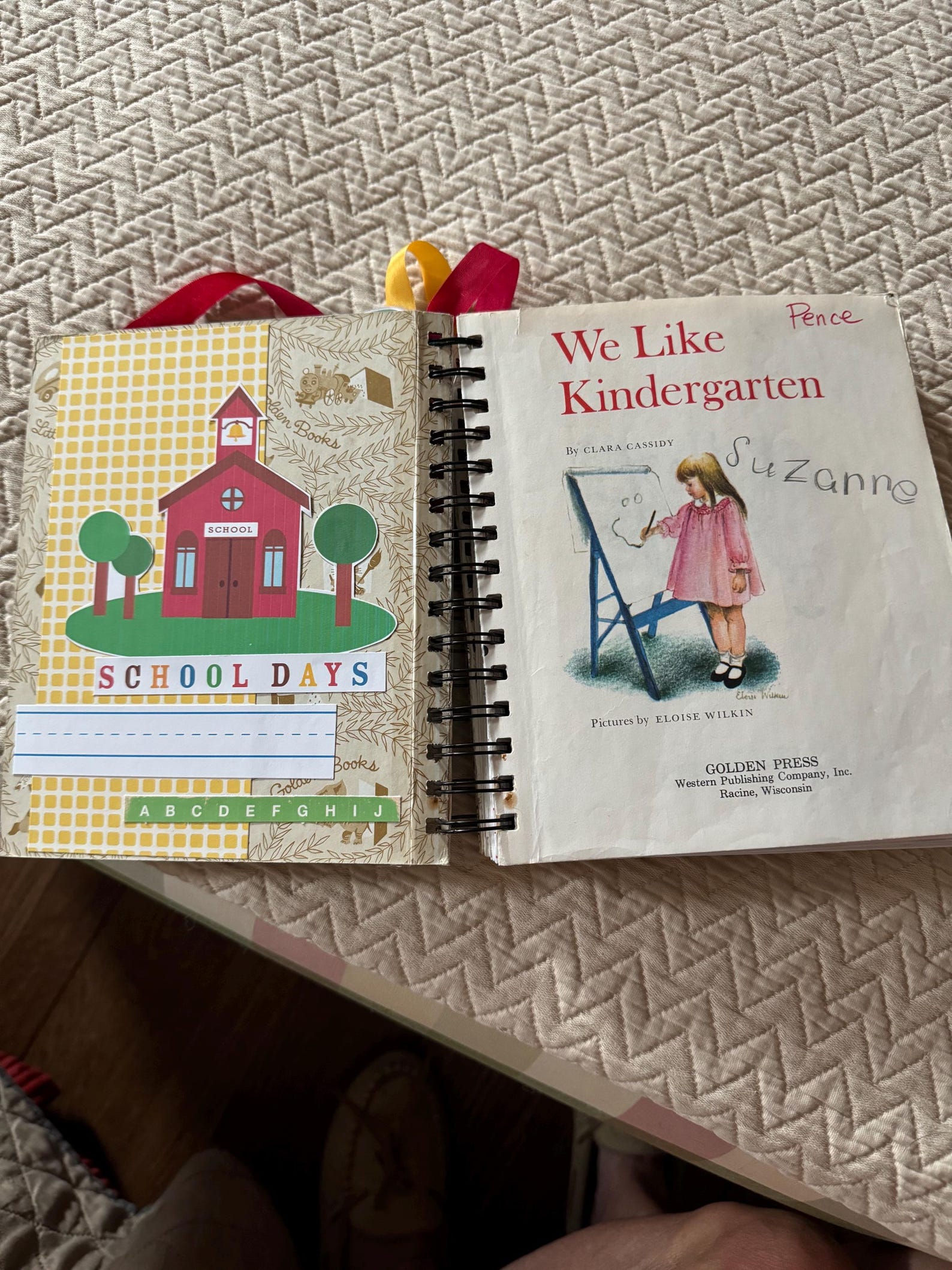 We Like Kindergarten Repurposed Little Golden Book Journal/scrapbook W ...
