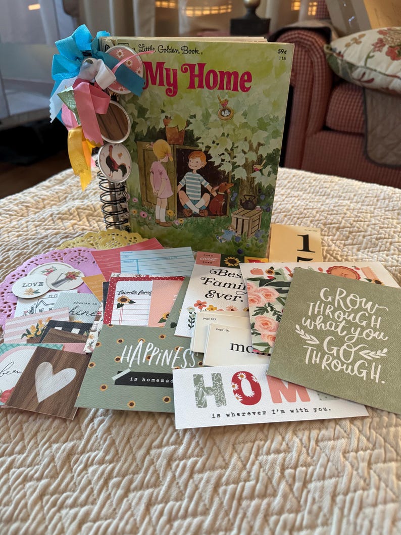 My Home Little Golden Book Repurposed Into A Junknjournal/scrapbook W ...
