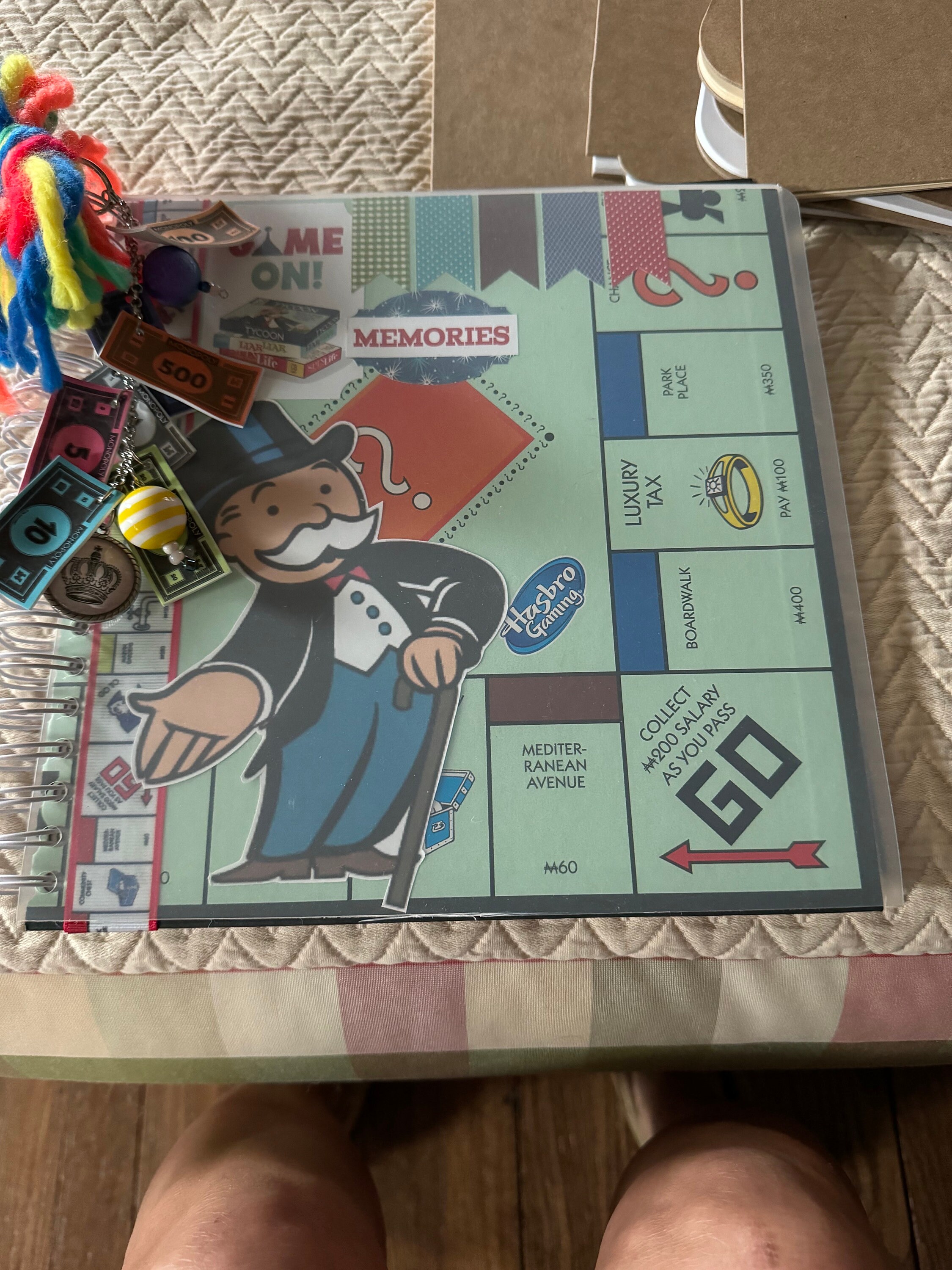 Repurposed Monopoly Game Board Blank Journal/scrapbook - Etsy