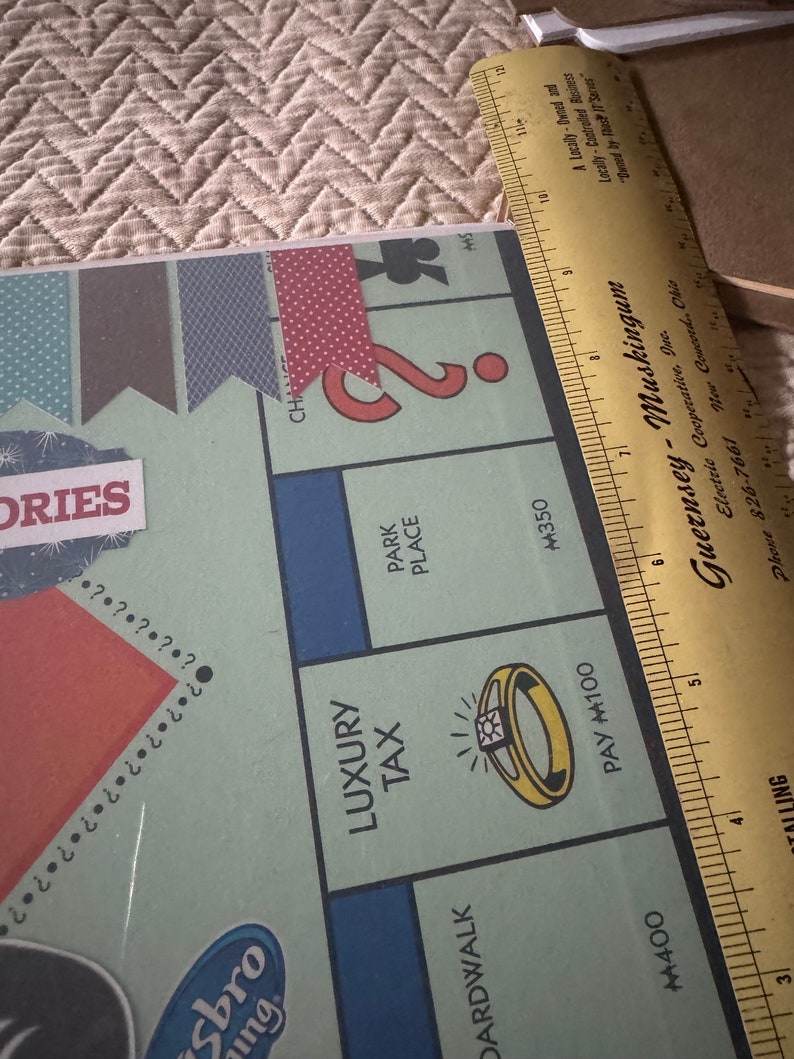 Repurposed Monopoly Game Board Blank Journal/scrapbook - Etsy