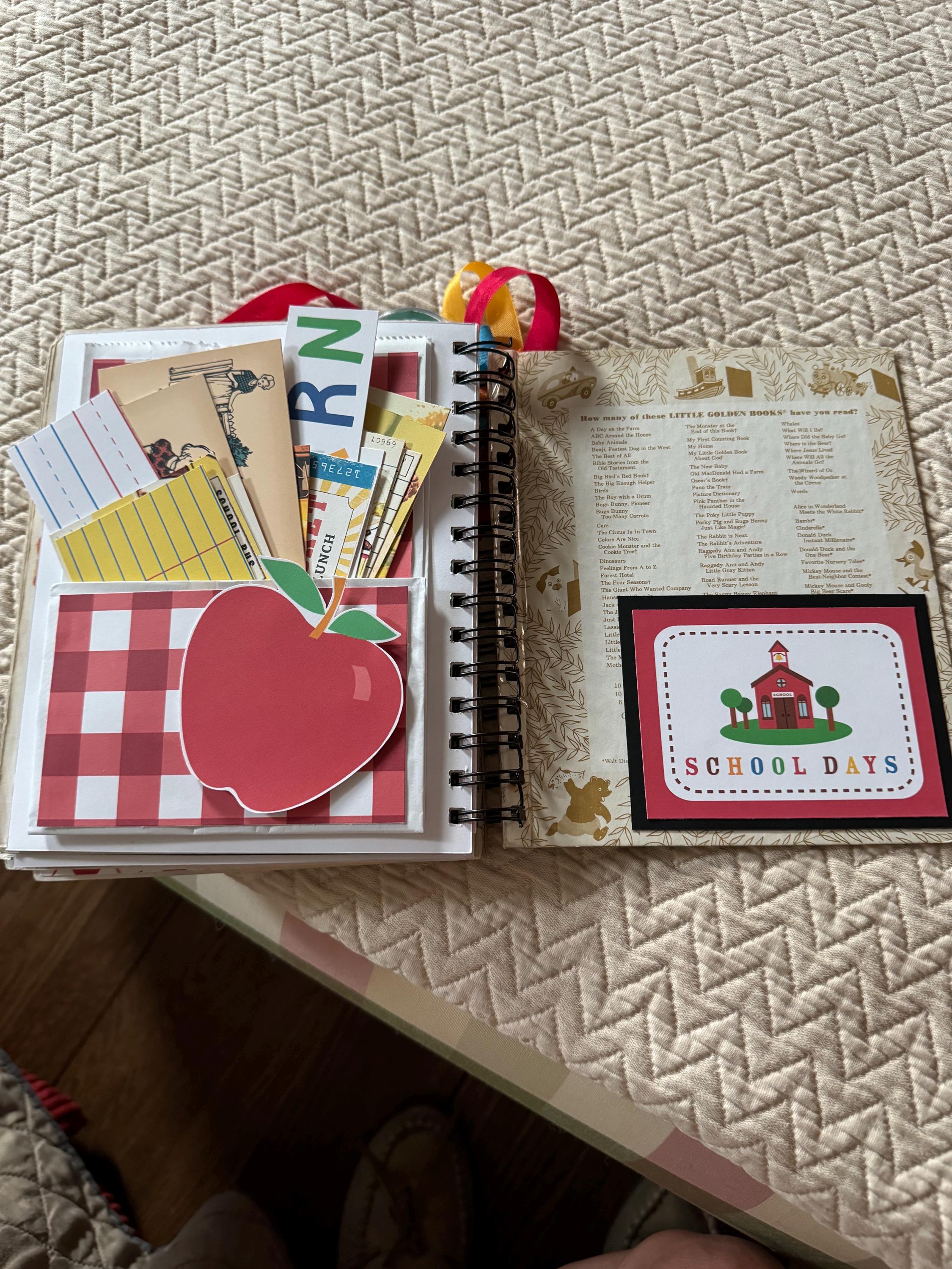 We Like Kindergarten Repurposed Little Golden Book Journal/scrapbook W ...