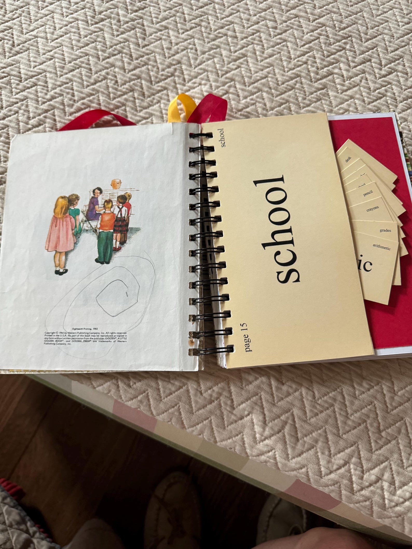 We Like Kindergarten Repurposed Little Golden Book Journal/scrapbook W ...