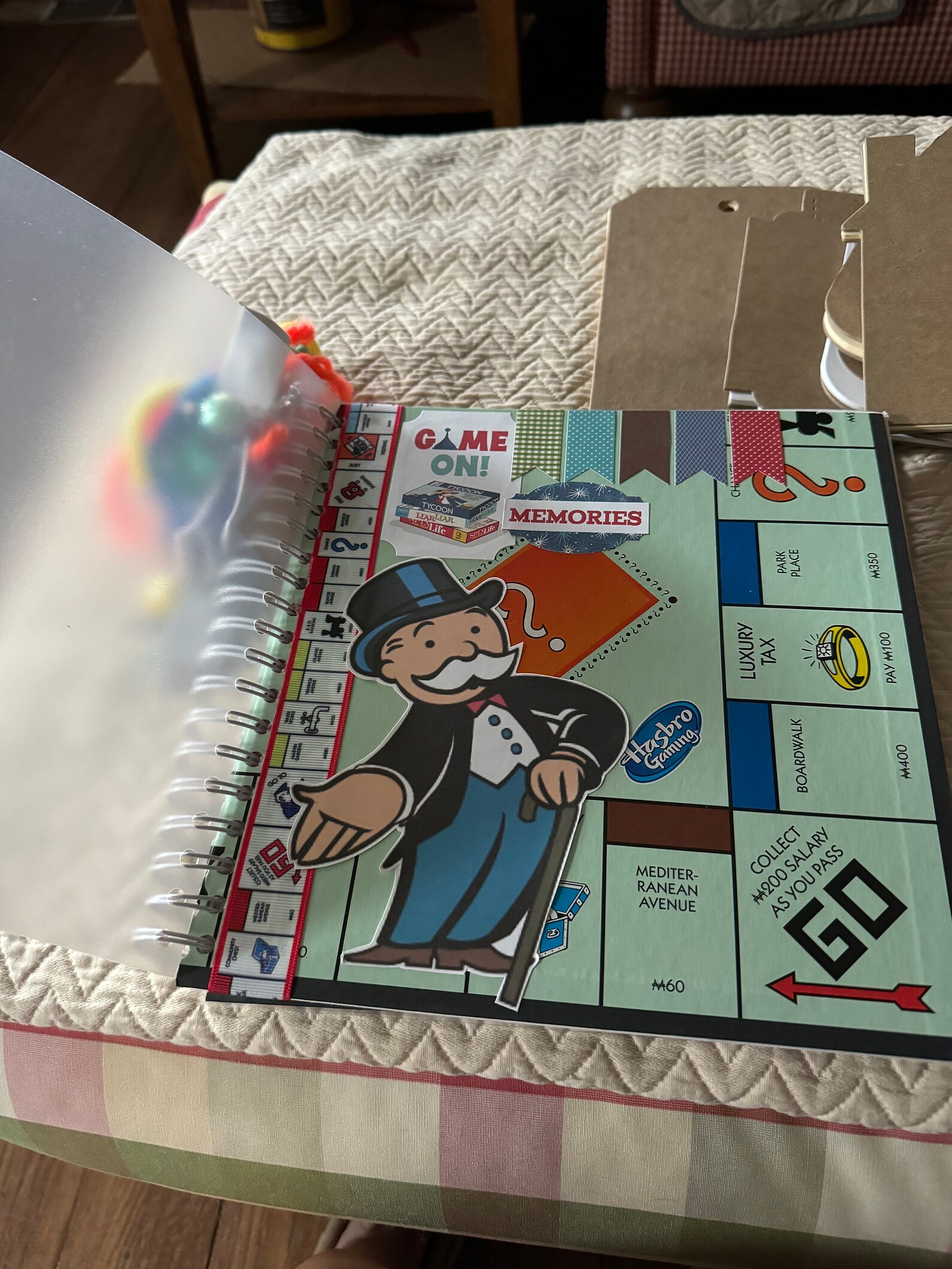 Repurposed Monopoly Game Board Blank Journal/scrapbook - Etsy