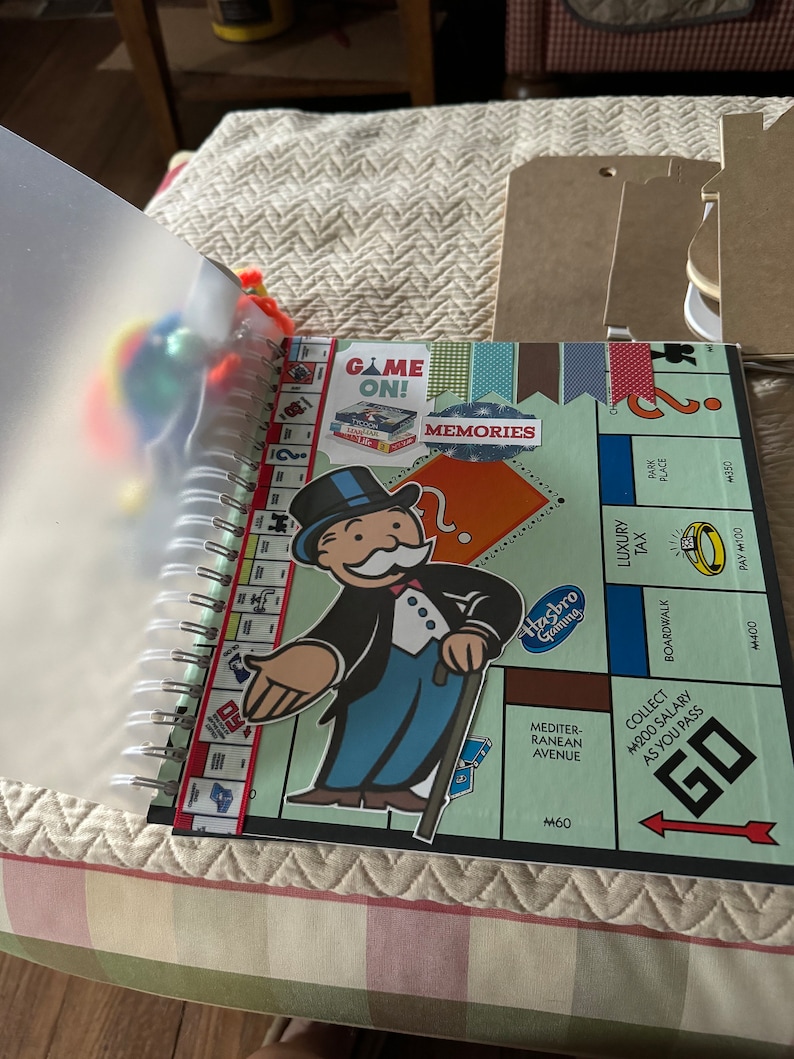 Repurposed Monopoly Game Board Blank Journal/scrapbook - Etsy