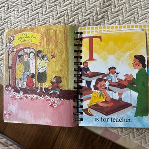 The Wonderful School (little Golden Book) Junk Journal/ Scrapbook W ...