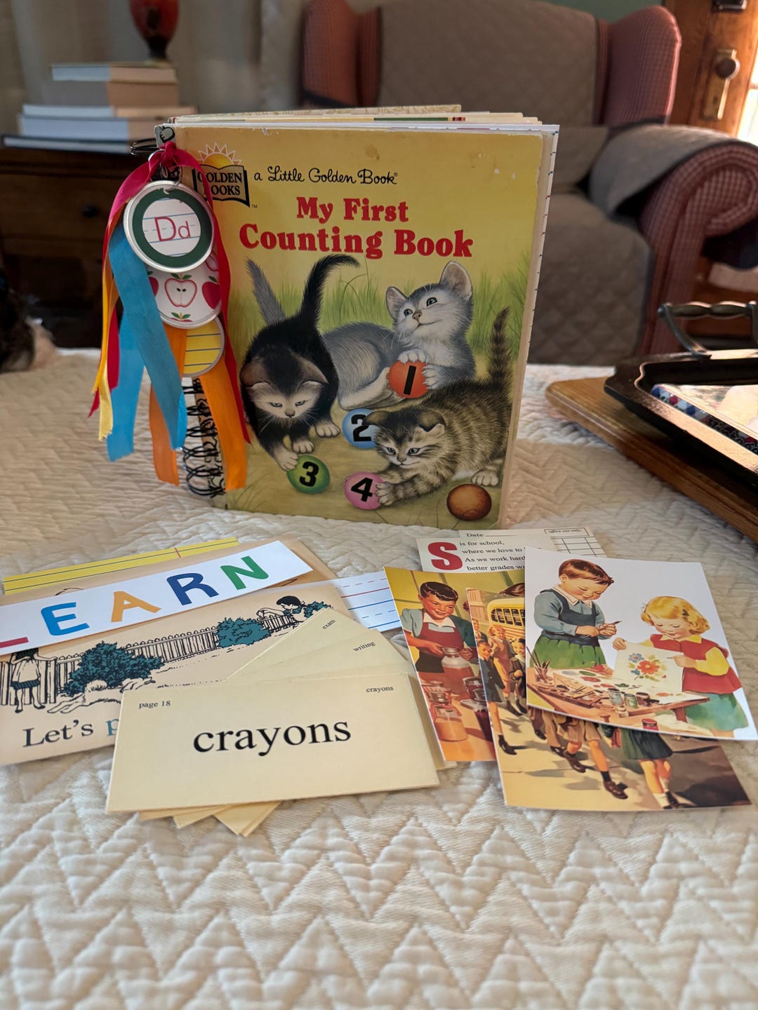 My First Counting Book Repurposed Little Golden Book Journal/scrapbook ...