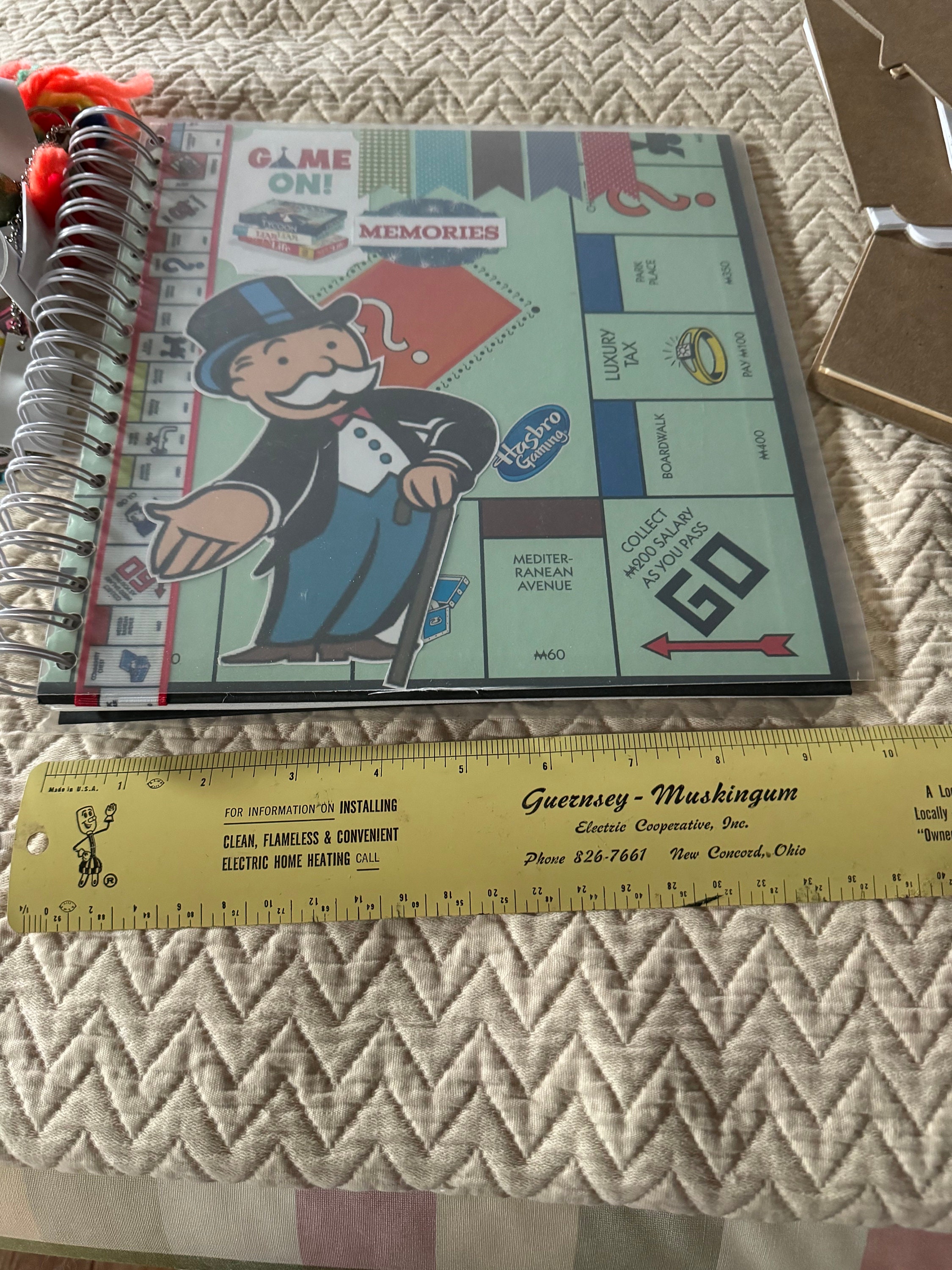 Repurposed Monopoly Game Board Blank Journal/scrapbook - Etsy