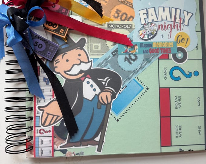 Monopoly Board Repurposed Into Art Journal - Etsy