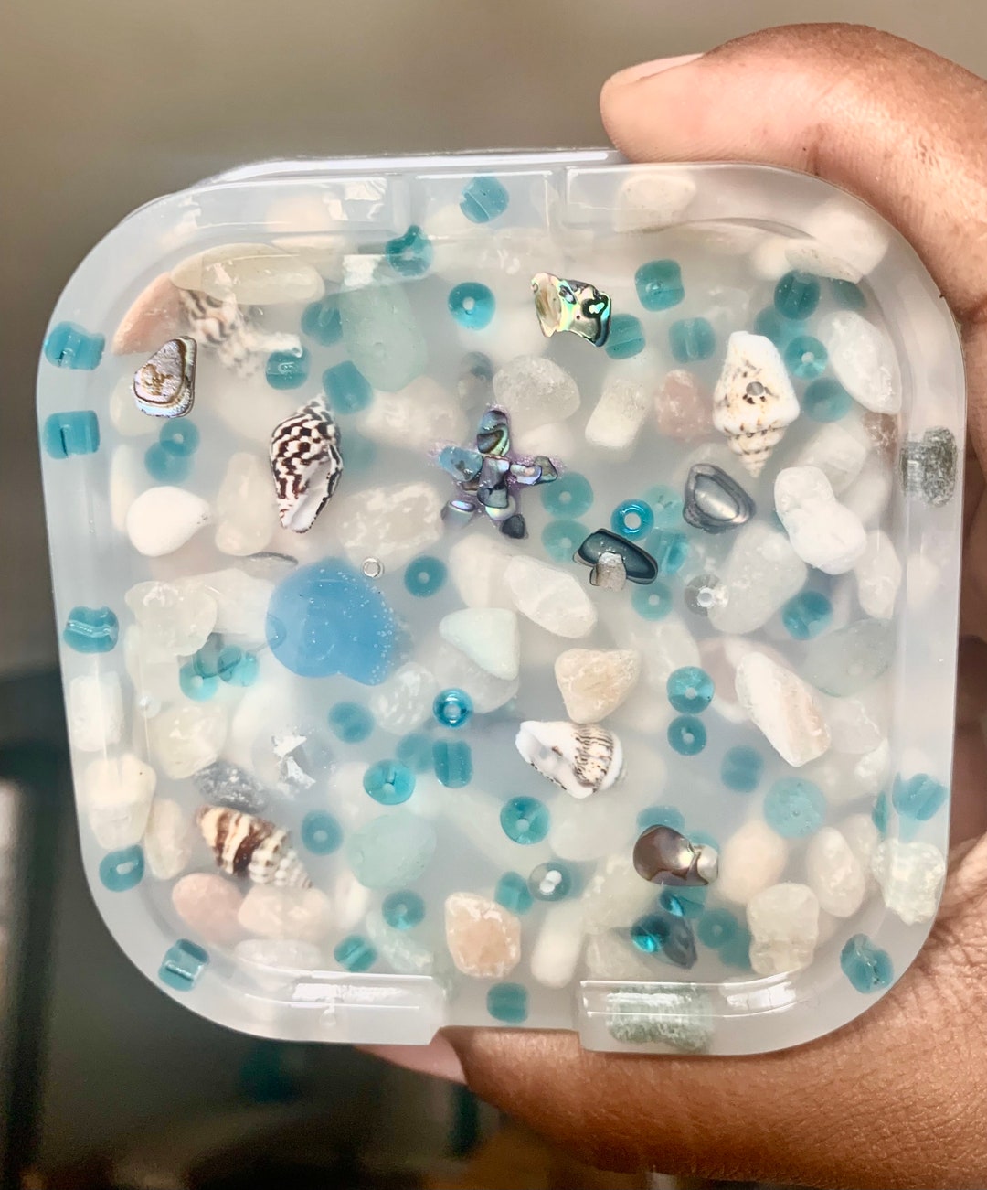 Ocean Beach Sea Shell Pick Pad,square Silicone Picking Pad, Rubber Skin ...