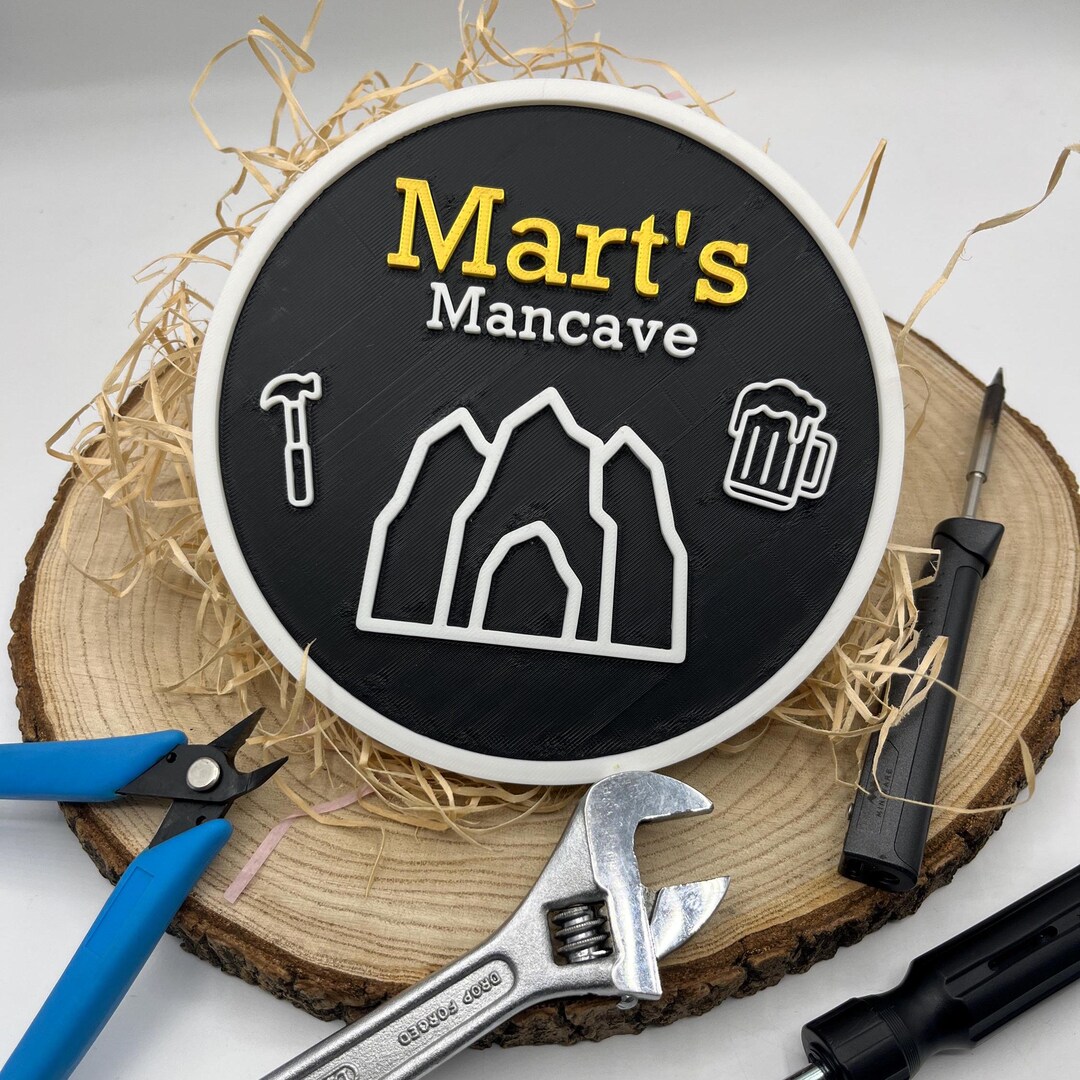 Man Cave Personalised Sign I Home Decor Sign I Shed Garage Office I ...