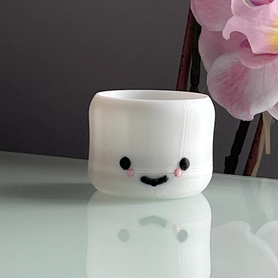 Mini Marshmallow Storage Pot I Cute Kawaii Small Paperclip Cup for Teen ...