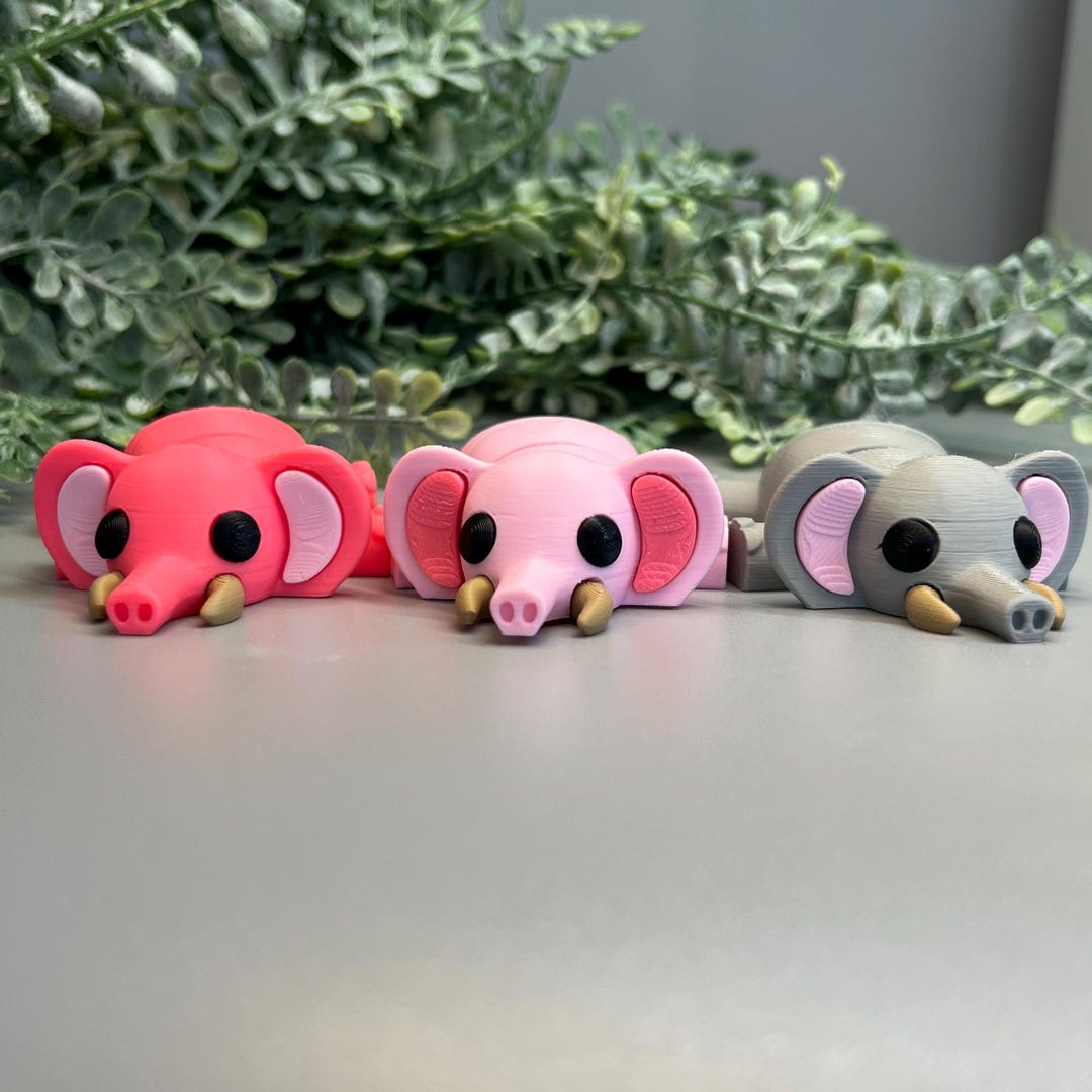 Elephant Fidget Toy I Cute Articulated Sensory Toy for Him, Her, Teen I ...