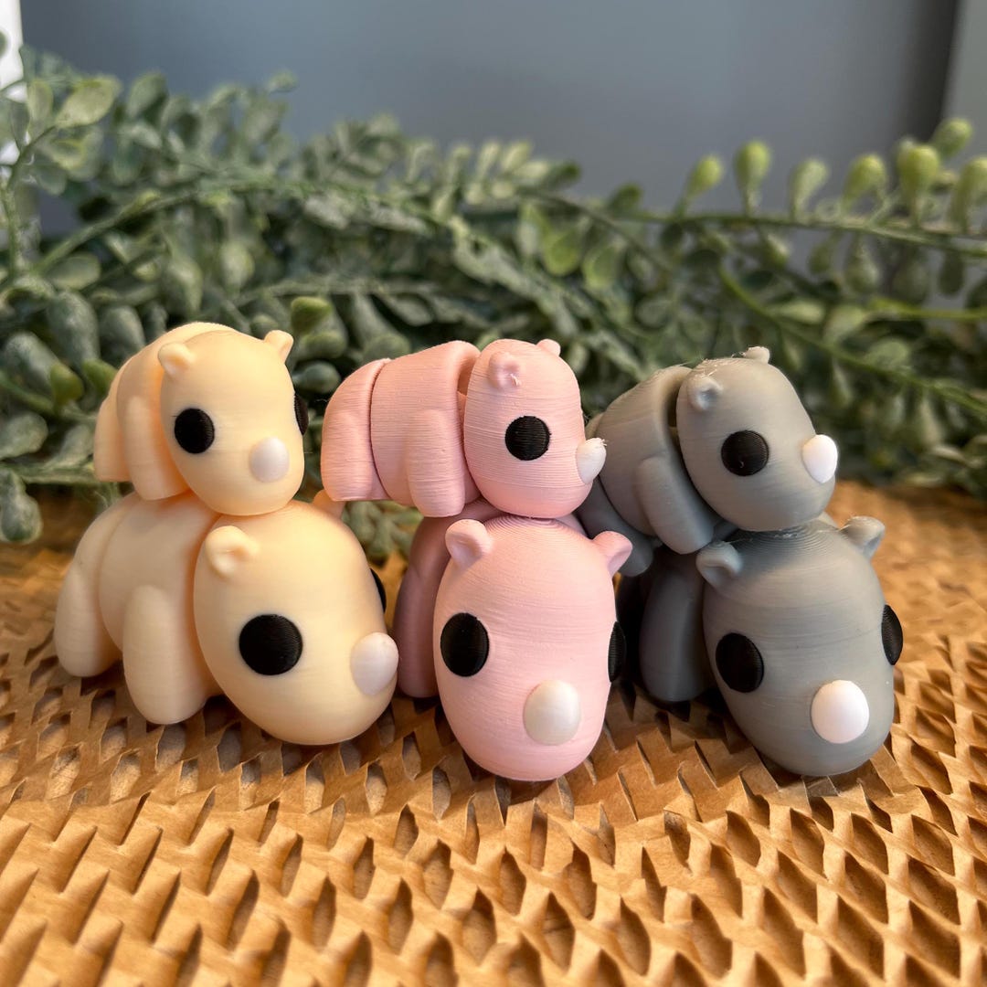 Rhino Fidget Toy Pet I Zoo Desk Pet I Articulated 3D Printed Toy I ...