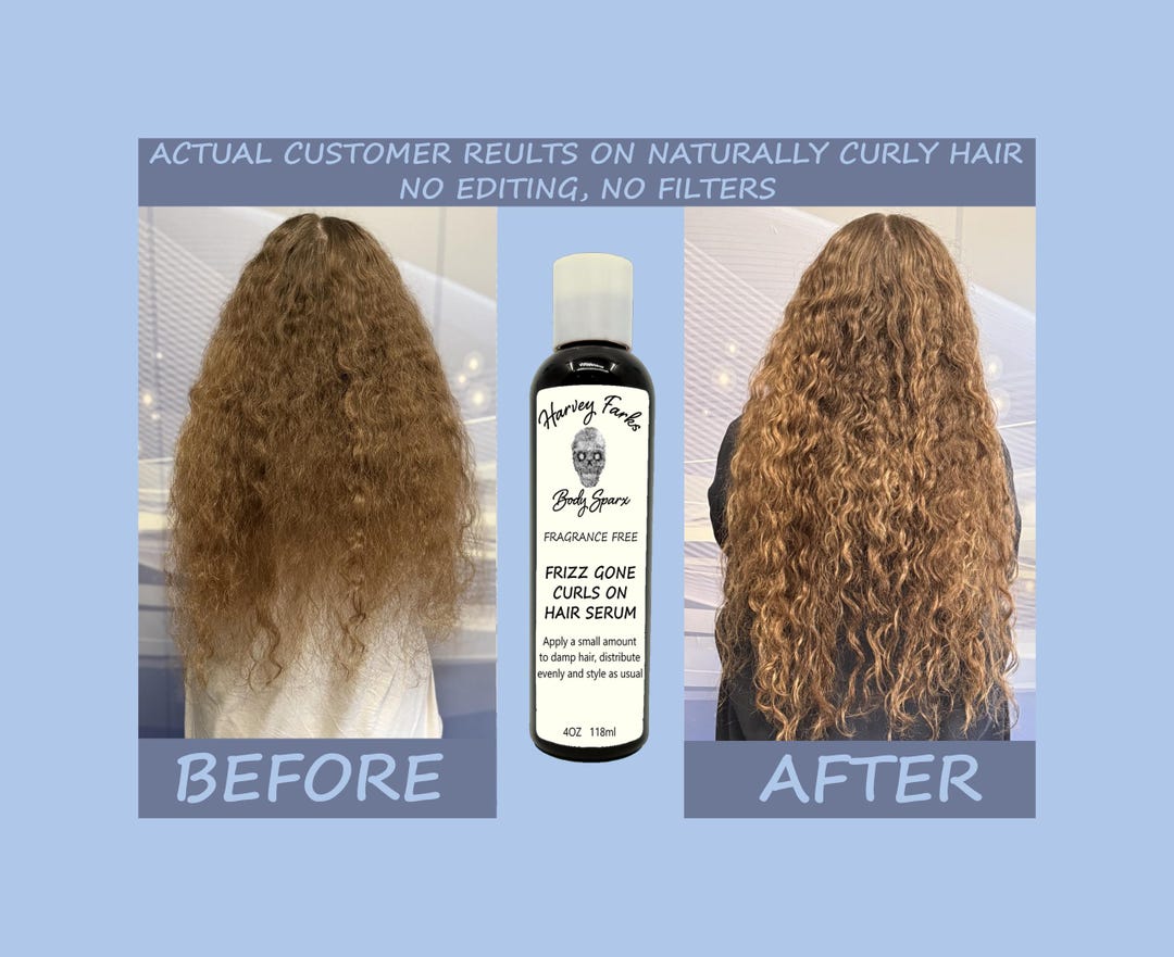 Frizz Gone Curls on Hair Serum - Etsy