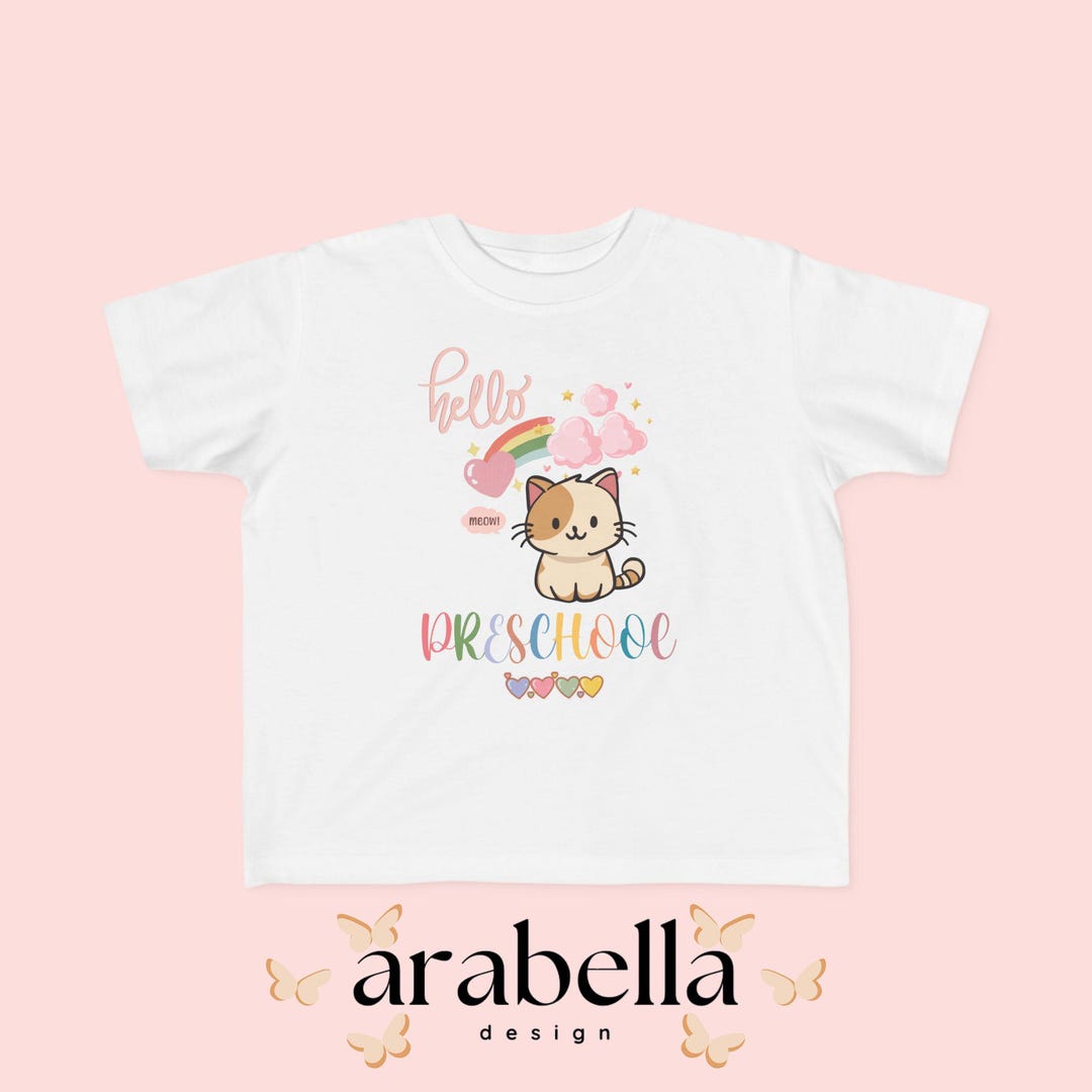 Rainbow Kitty Hello Preschool Positive Affirmation I Am Smart Toddler ...