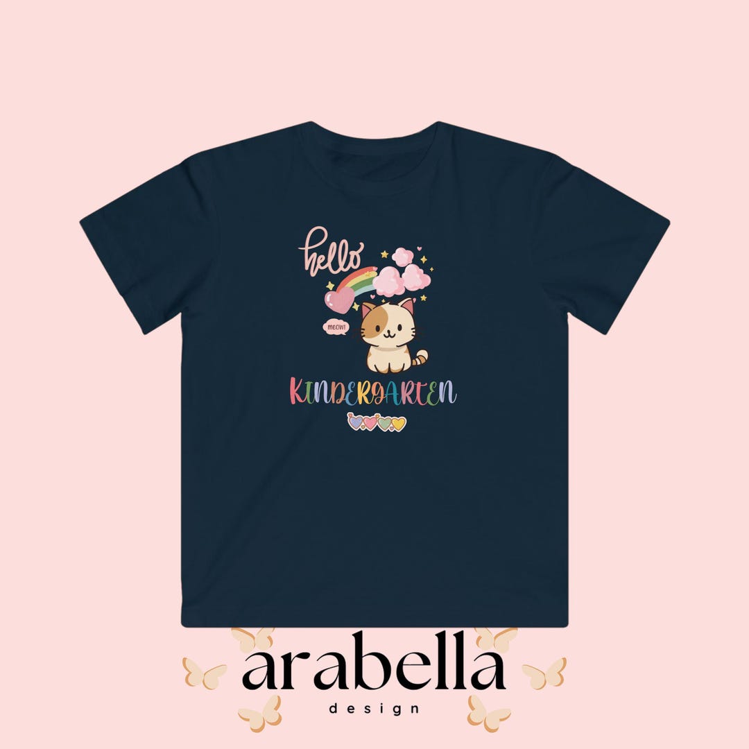 Rainbow Kitty Hello Kindergarten Positive Affirmation I Am Smart Youth ...