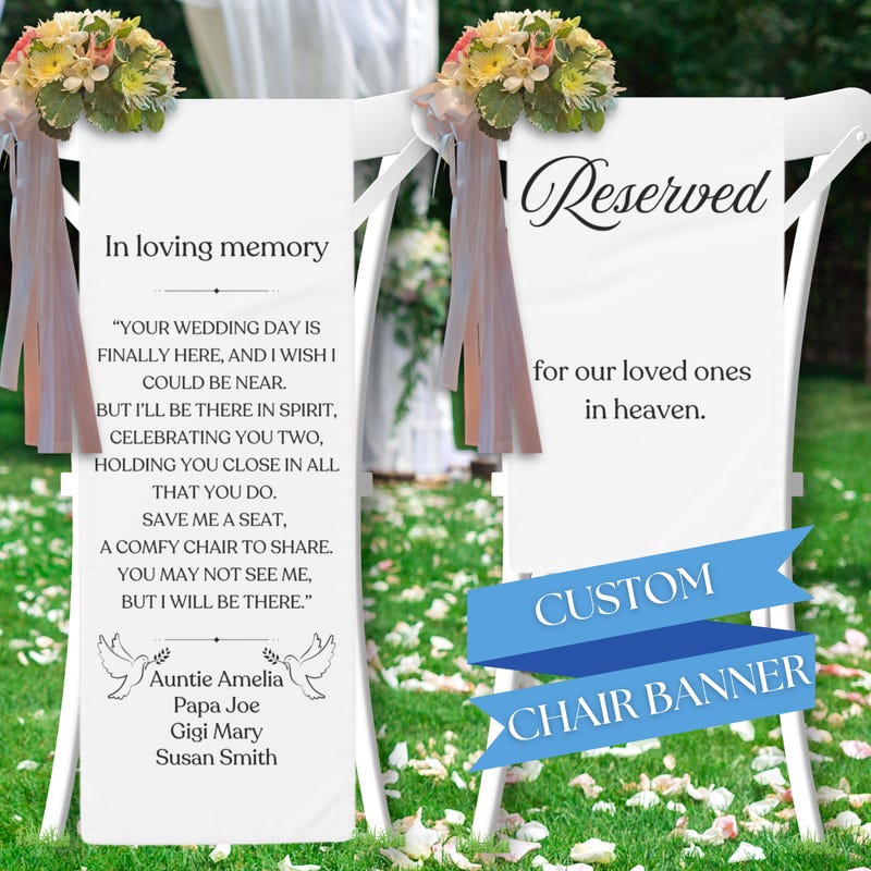 Memorial Chair Sign - Etsy