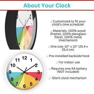 Customizable Daily Schedule Clock for Children, Kid's After School ...