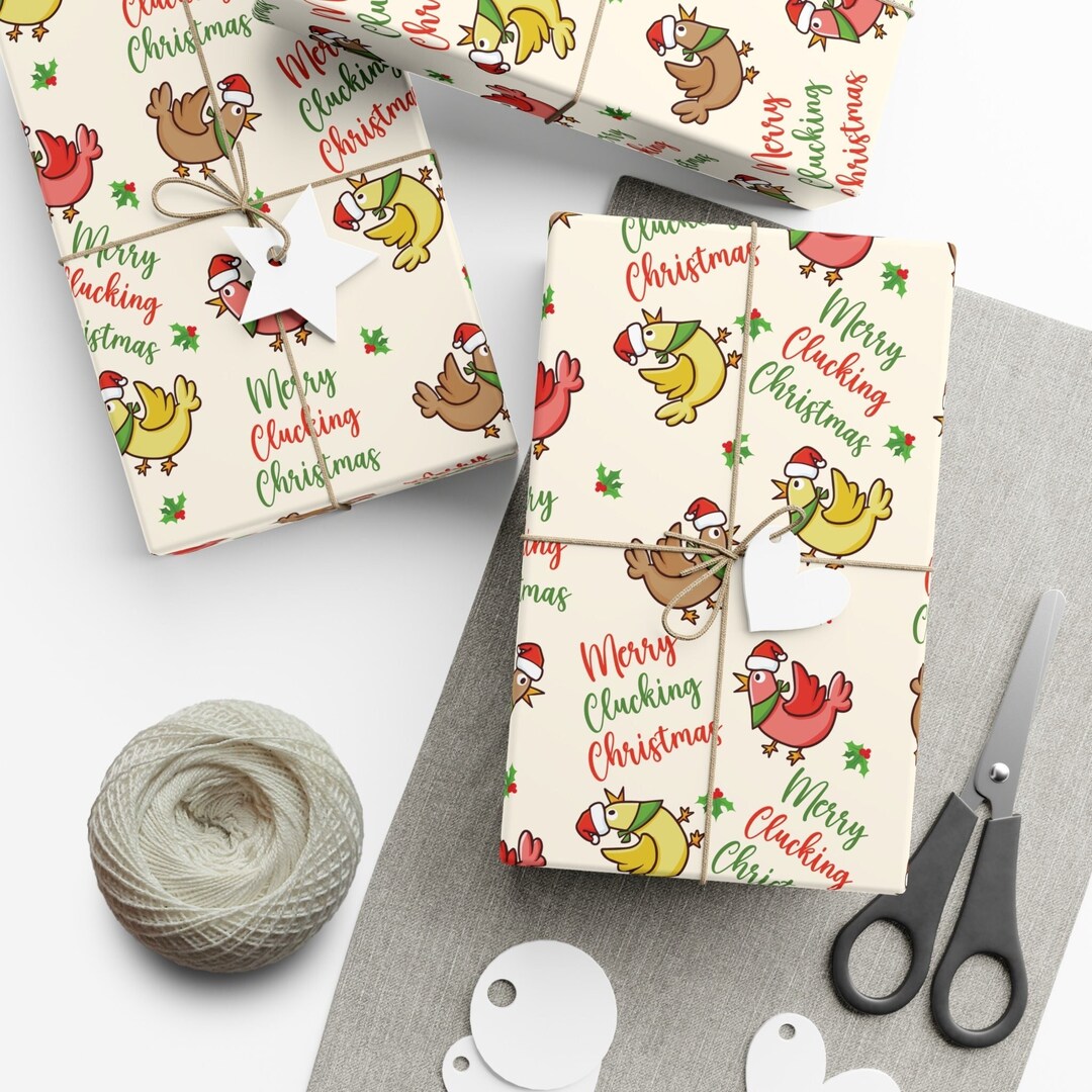 Chicken Christmas Wrapping Paper | Chicken Wrapping Paper | Wrapper ...
