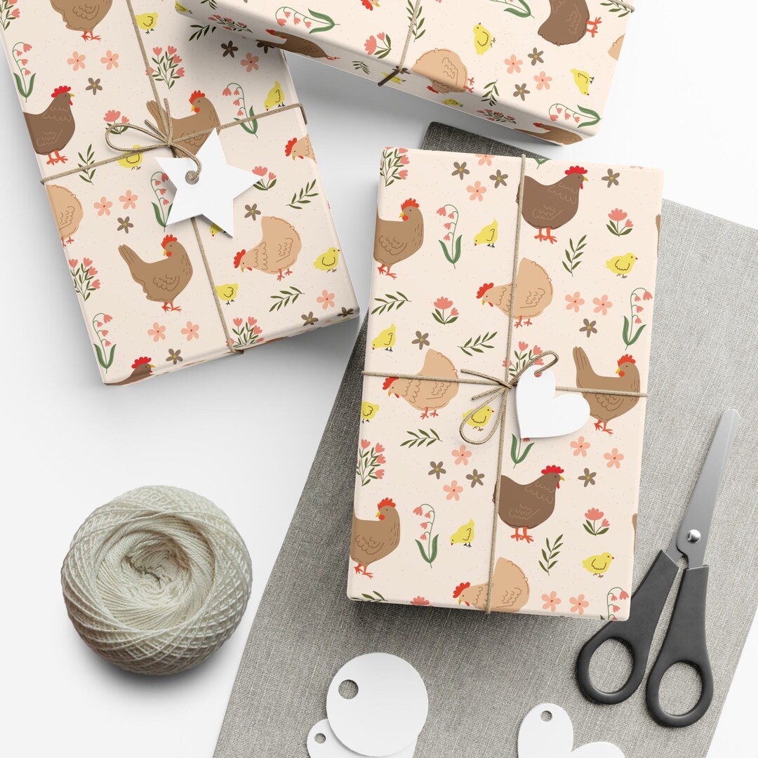 Chicken Birthday Wrapping Paper | Chicken Wrapping Paper | Wrapper ...